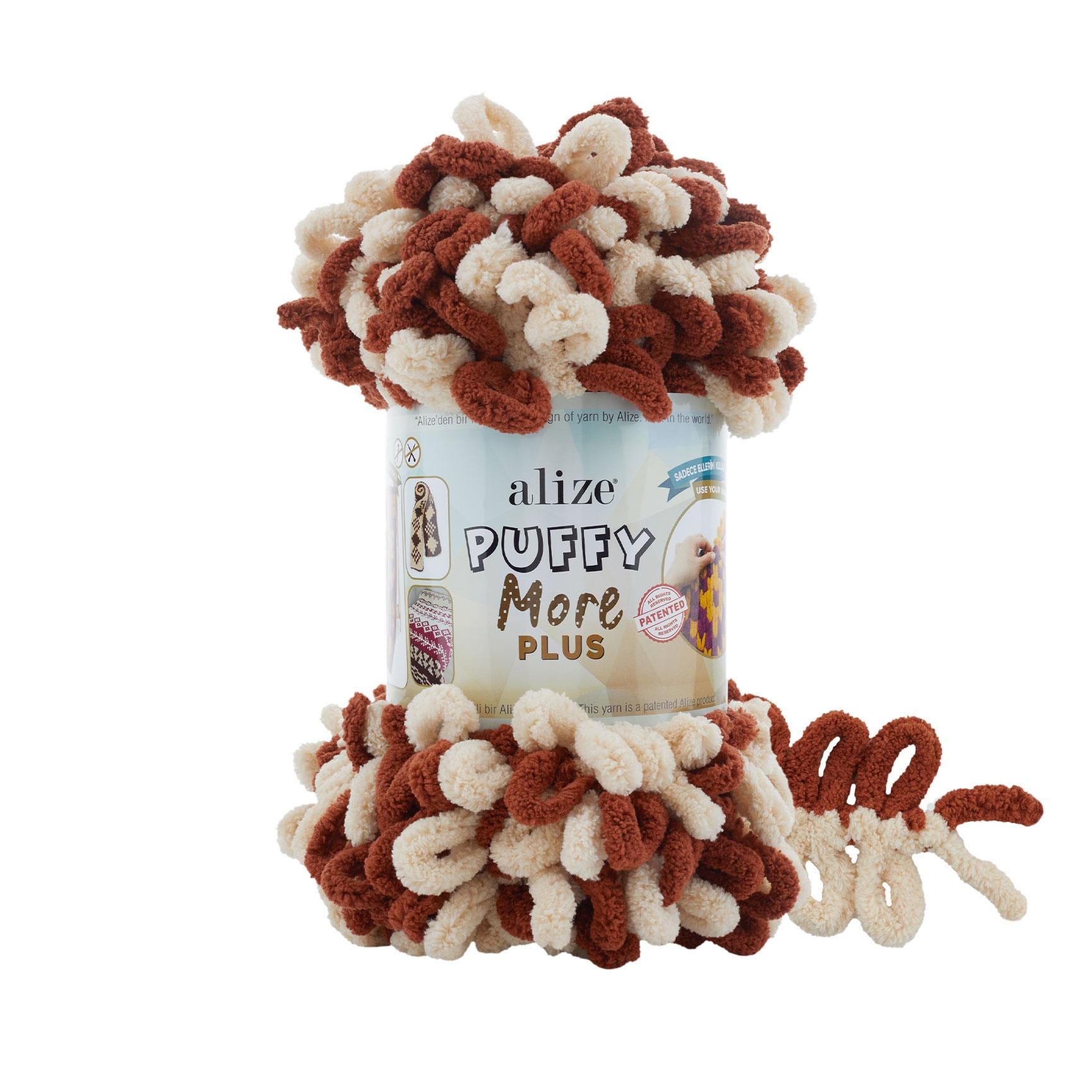 Alize Puffy More Plus Chenille Loop Yarn: Needle-free Knitting - Etsy