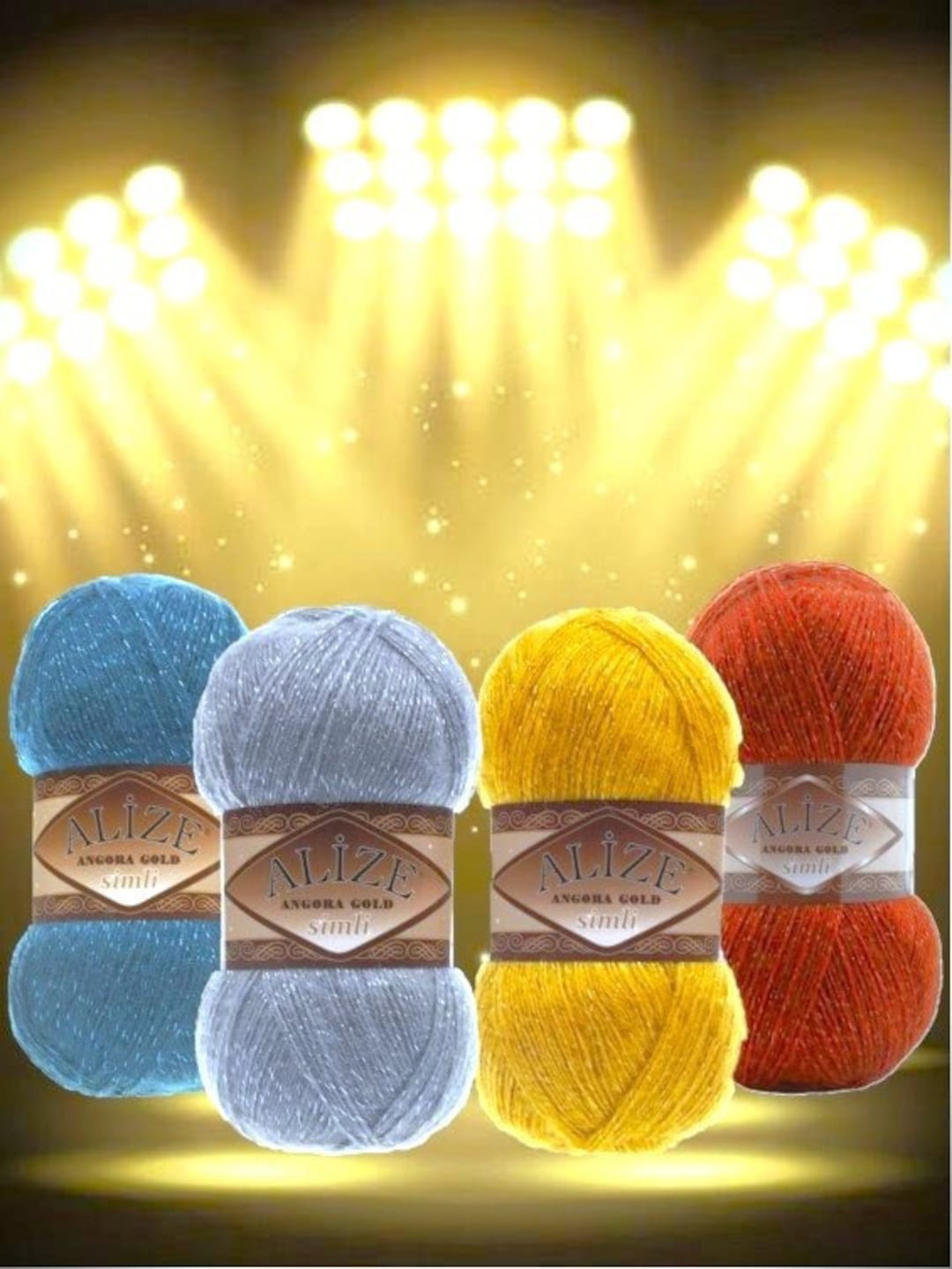 Alize Angora Gold Silvery simli, New, Wool Yarn, Silvery Yarn, Acrylic ...