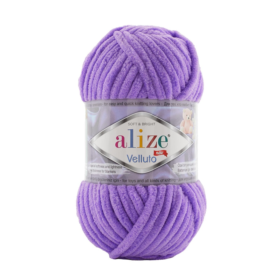 Alize Velluto Yarn: Chunky Chenille Micropolyester Velvet Yarn - Etsy