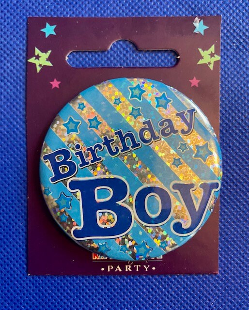 Birthday Badge Birthday Boy Round Badge - Etsy
