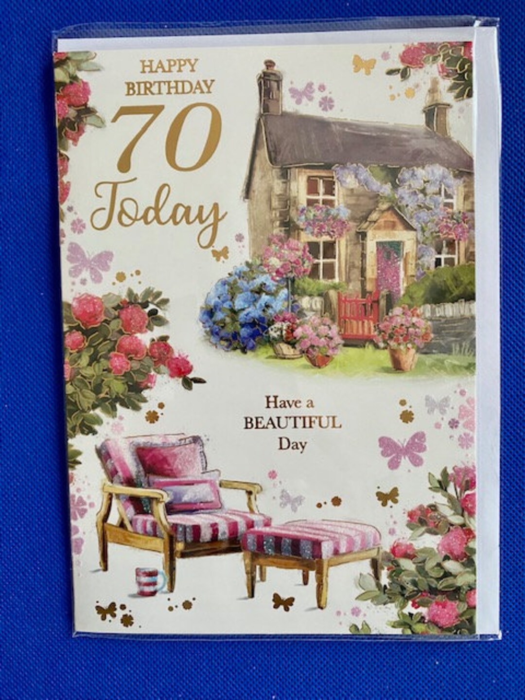 Age 70 Today Happy Birthday Have A Beautiful Day Greeting Card - Etsy