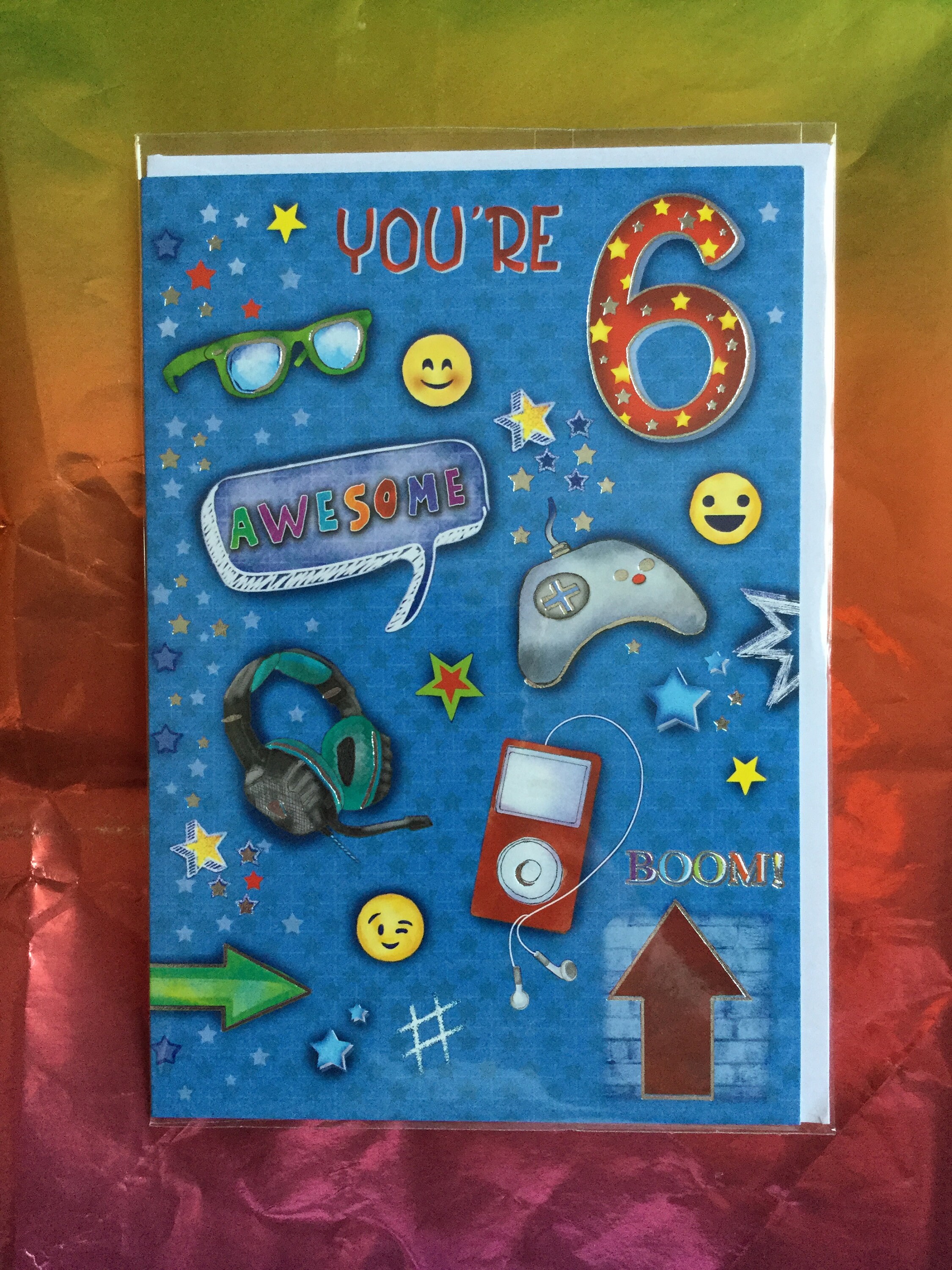 You're 6 Awesome Boom Boys Birthday Card - Etsy UK