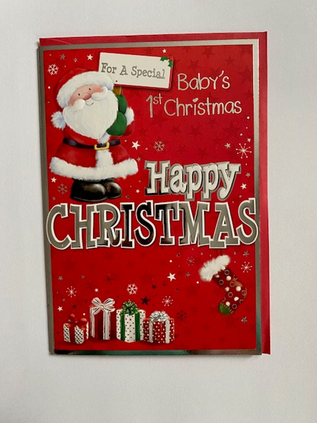 Babys First Christmas Card for A Special Baby's 1st - Etsy UK