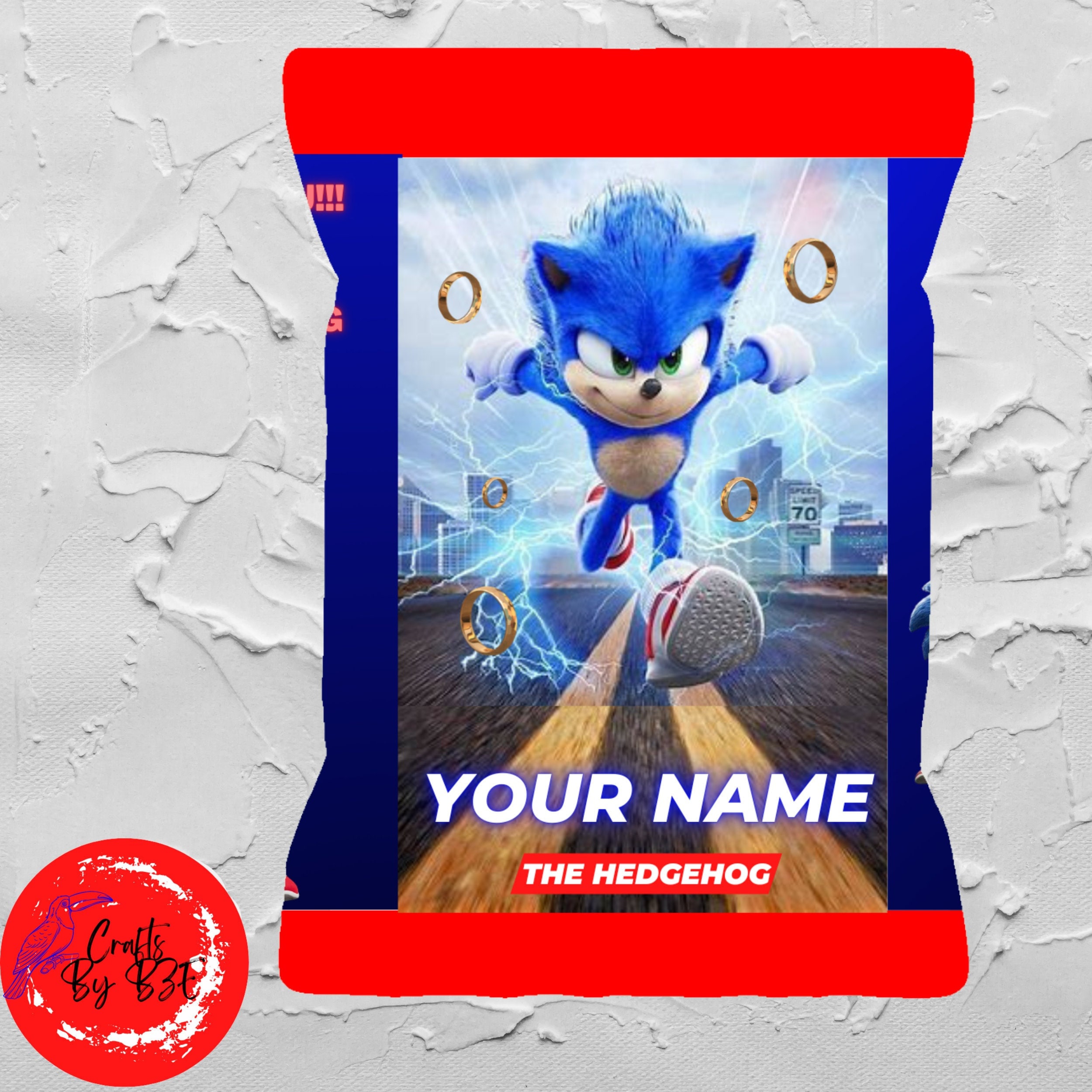 Sonic Chip Bag Label Customizable, Sonic Party, Super Sonic - Etsy