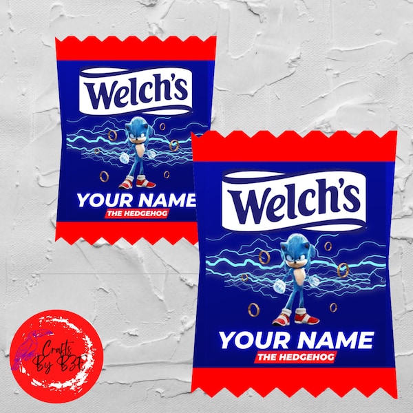 Sonic Party Labels - Etsy