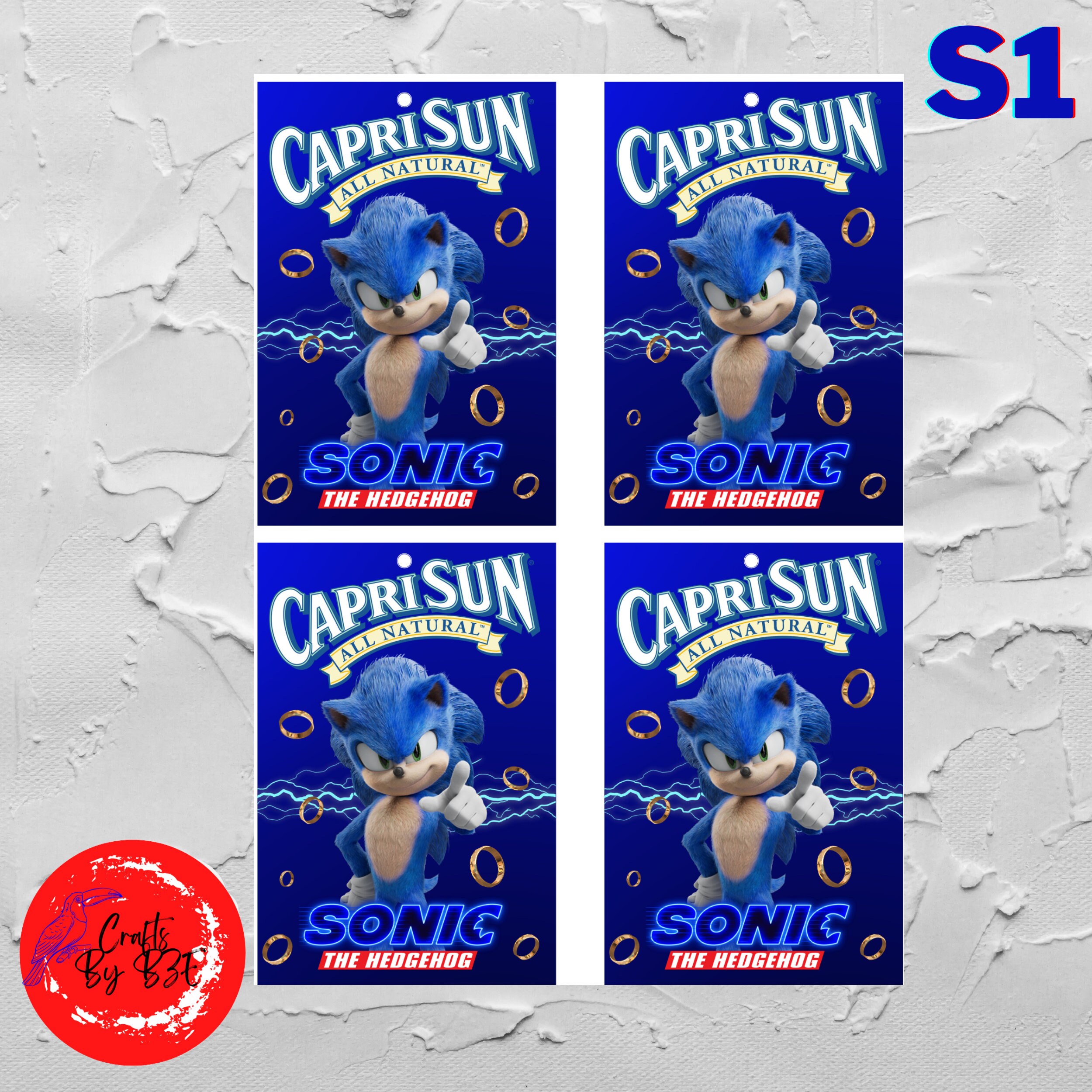 Sonic Caprisun Labels: Party Favor, Printable (PDF File) - Etsy