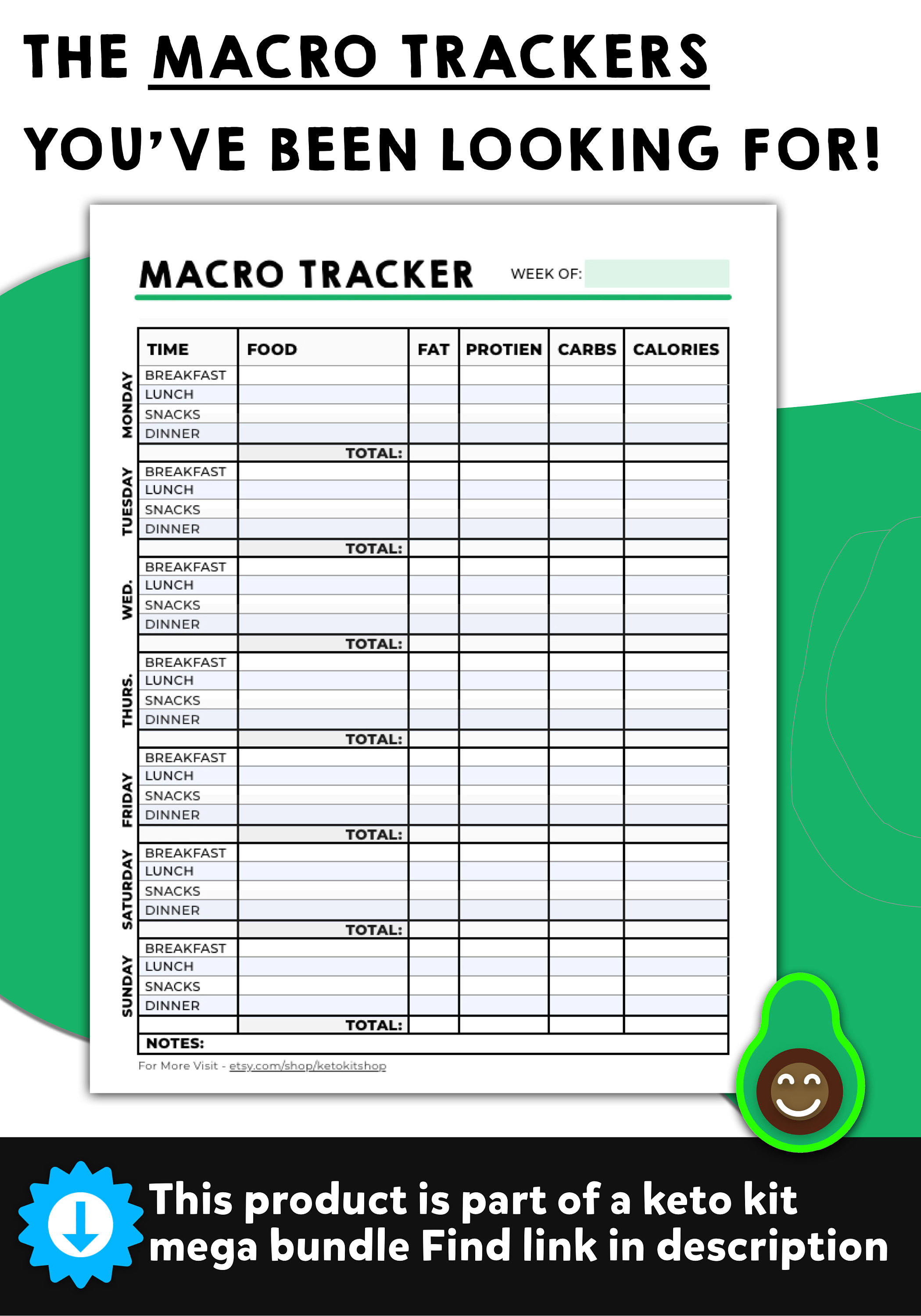 MACRO TRACKER. Food Log. Macro Ketone Tracker. Personal Trainer Program ...