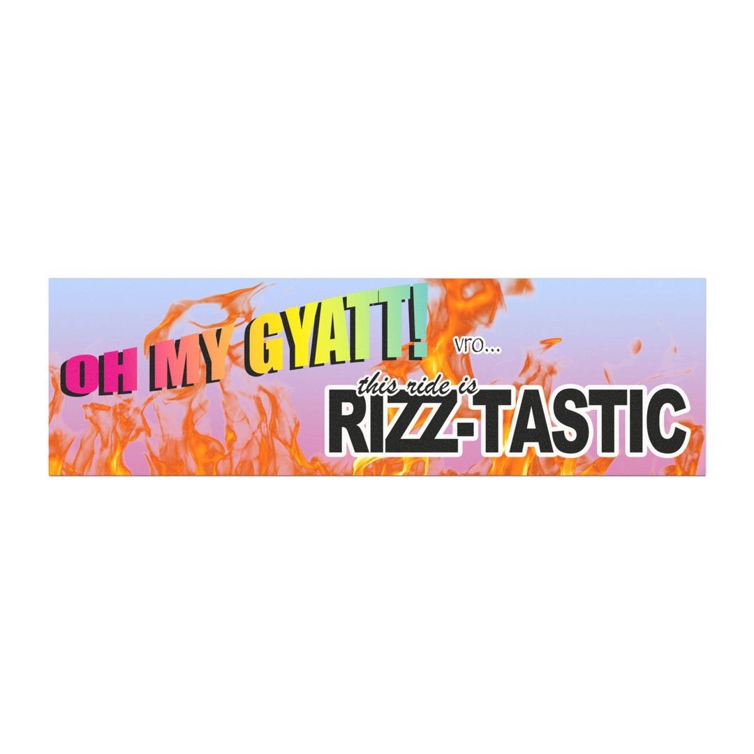 Oh My Gyatt Vro... This Ride is Rizz-tastic Funny Car Magnet - Etsy
