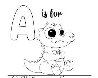ABC Coloring Pages - Etsy