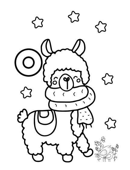 20 Llama Coloring Pages - Etsy