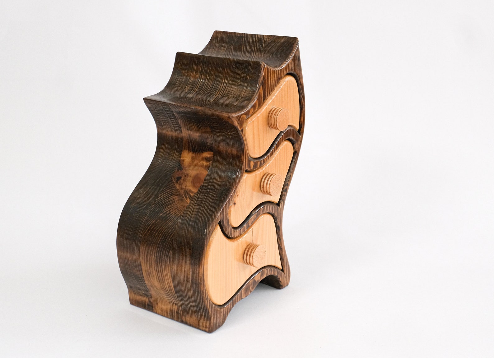 Lithe Shaped Wooden Jewelry Box, Special Wooden Rings, Necklaces ...