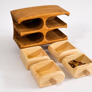 Yin and Yang Shaped Wooden Jewelry Box, Special Wooden Rings, Necklaces ...