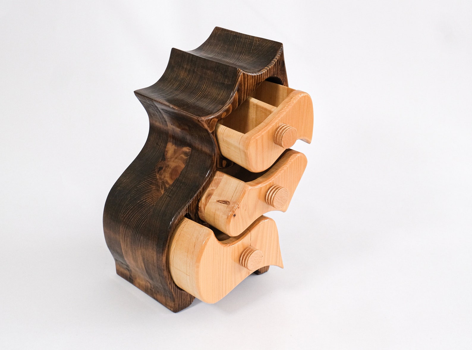 Lithe Shaped Wooden Jewelry Box, Special Wooden Rings, Necklaces ...