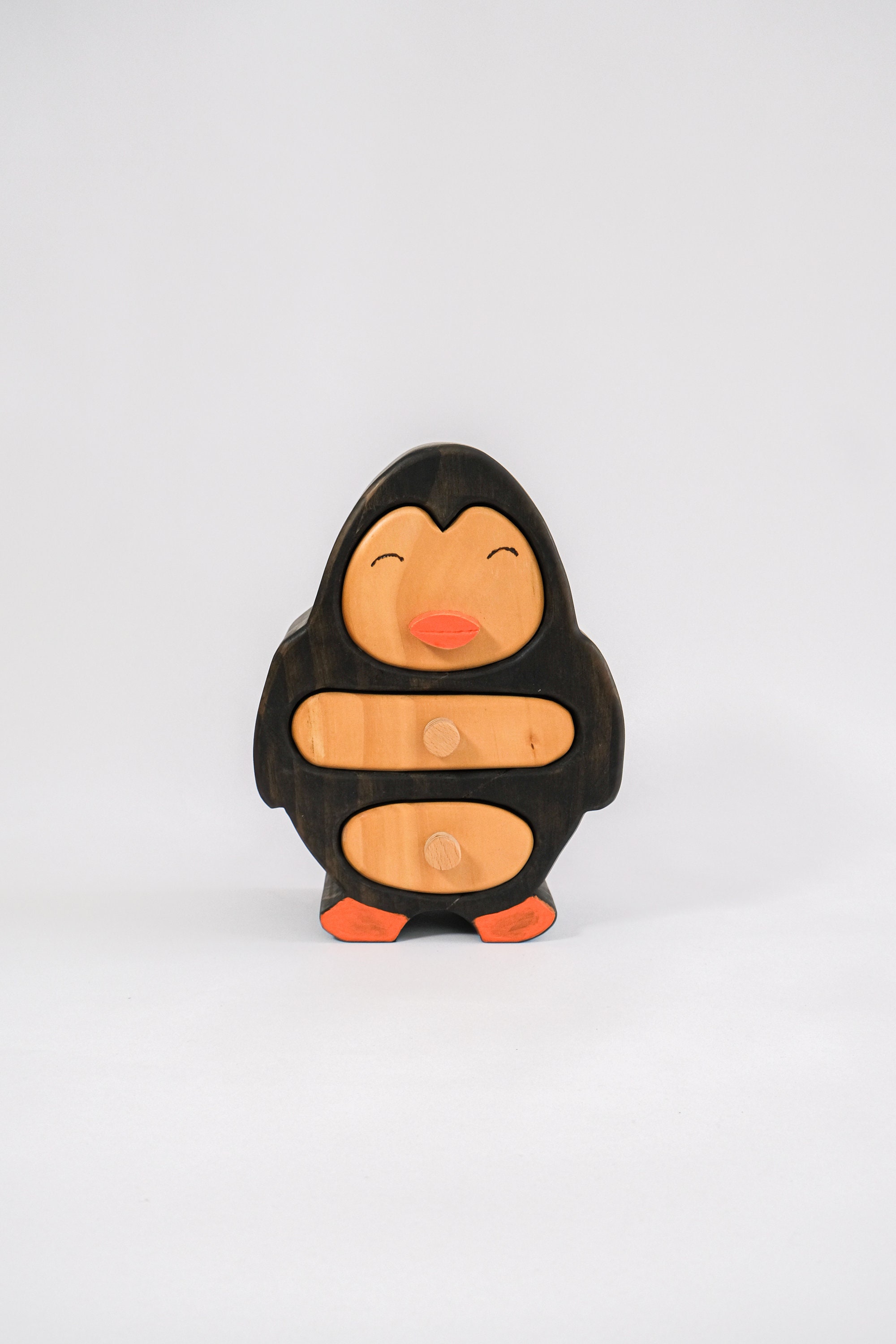 Penguin Shaped Wooden Jewelry Box, Special Wooden Rings, Necklaces ...