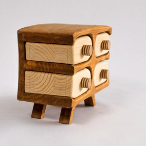 Yin and Yang Shaped Wooden Jewelry Box, Special Wooden Rings, Necklaces ...
