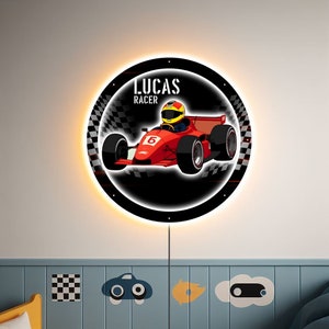 Personalized Race Car Night Light, Race Car Gift, Drag Racing ...