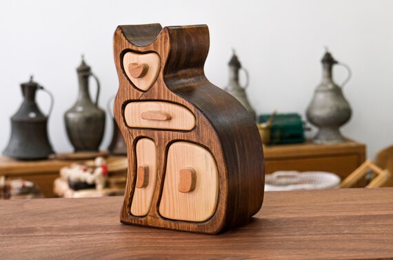 Cat Shaped Wooden Jewelry Box Special Wooden Rings Necklaces Earrings Jewelry and Accessory Boxes for Mother s Day Etsy UK