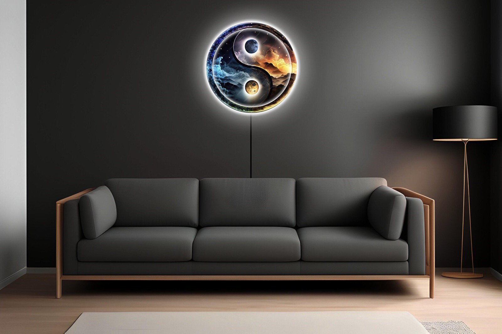 Yin Yang Lamp, Yin and Yang Balance in Your Home, Wall Decor ...