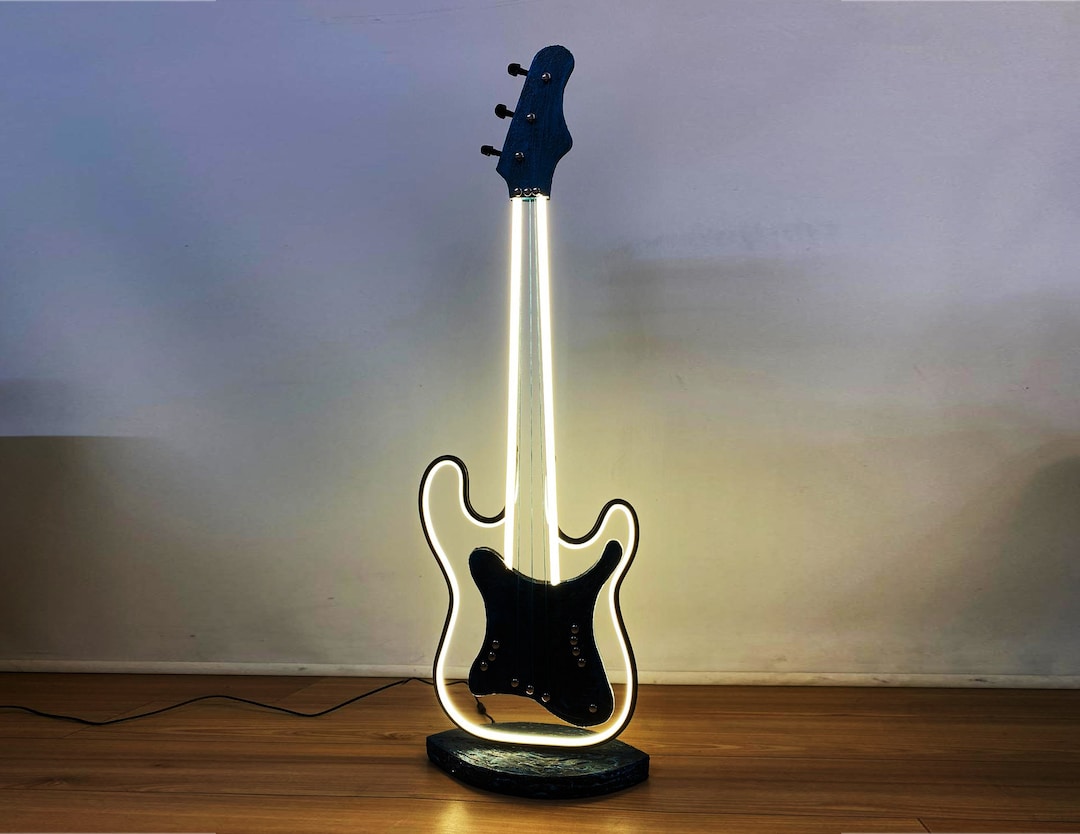 Custom Modern Lamp With Special Guitar Sign, Decorative, Cool, Fun and ...