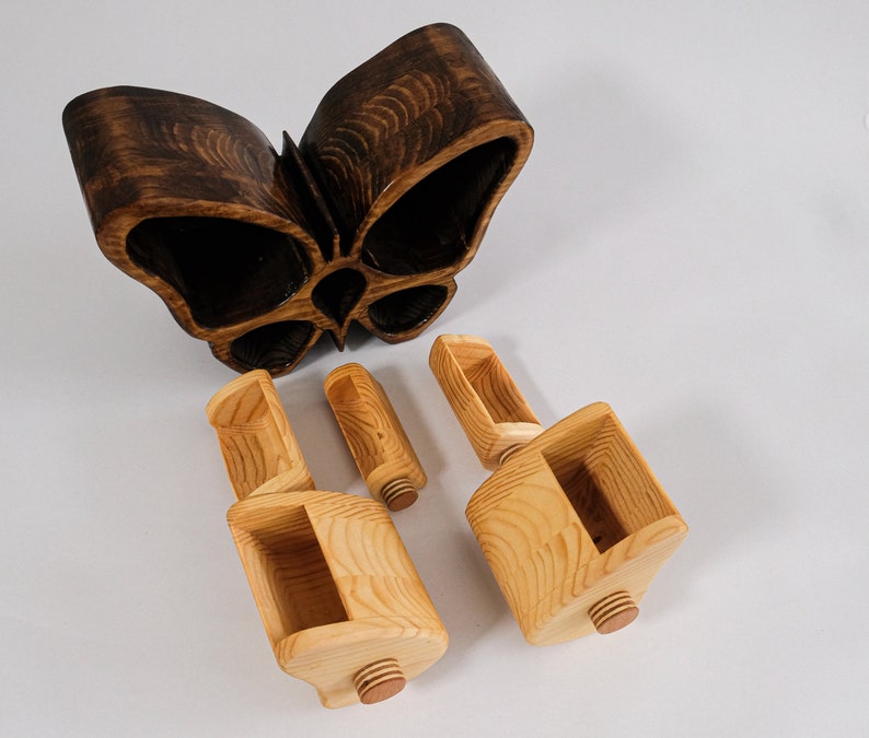 Penguin Shaped Wooden Jewelry Box, Special Wooden Rings, Necklaces ...