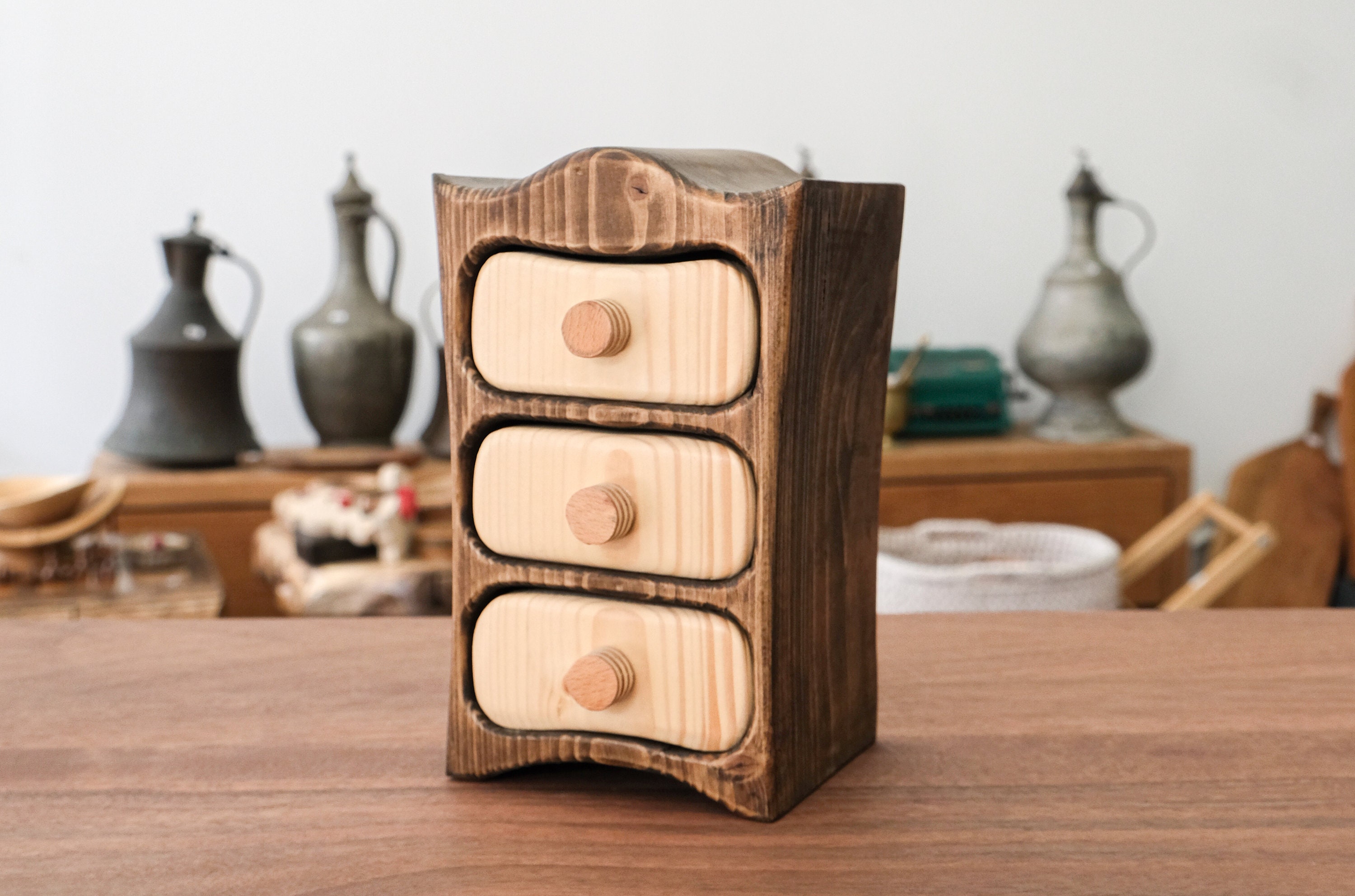 Lithe Shaped Wooden Jewelry Box, Special Wooden Rings, Necklaces ...