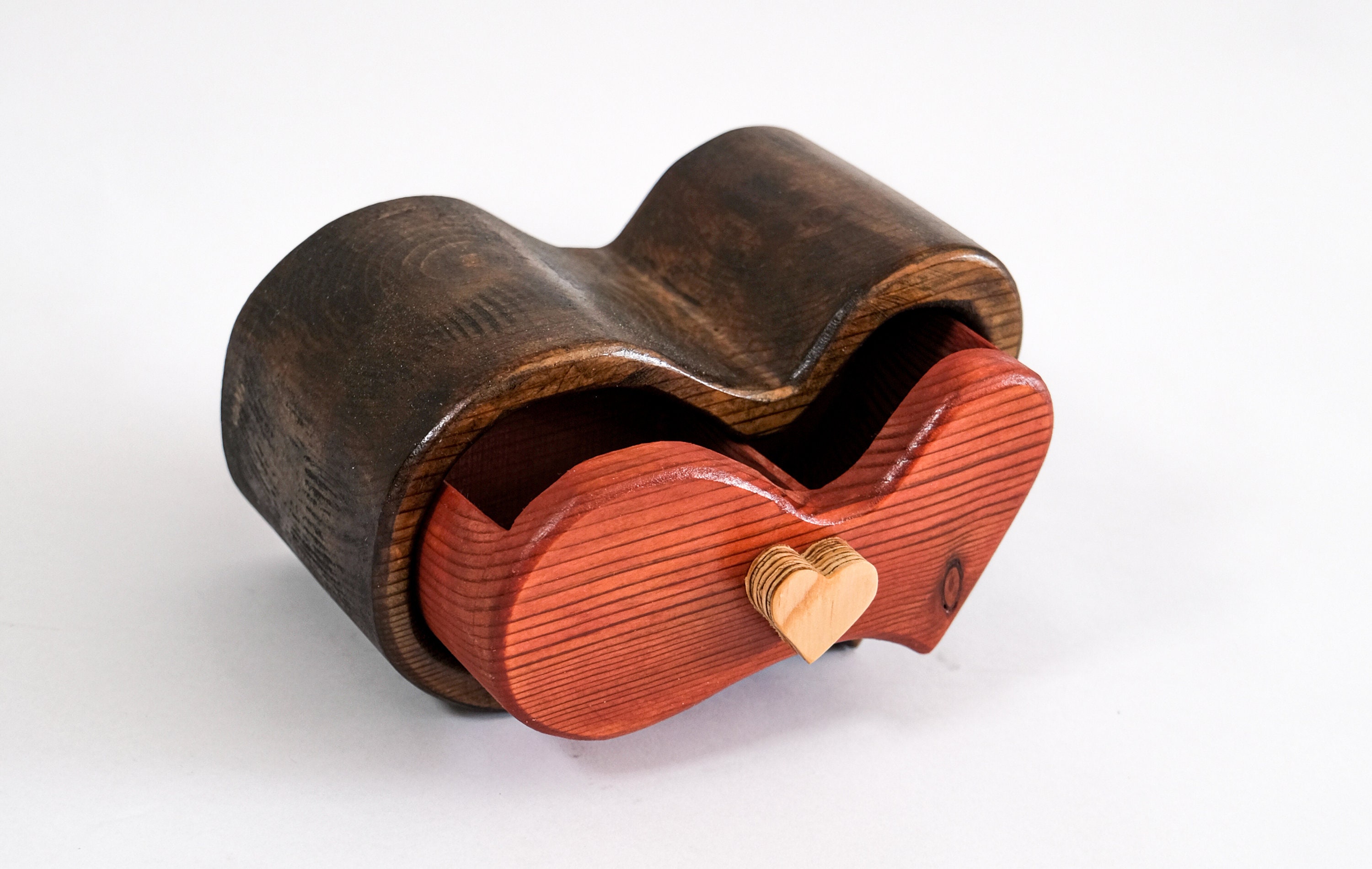 Heart Shaped Wooden Jewelry Box, Special Wooden Rings, Necklaces ...