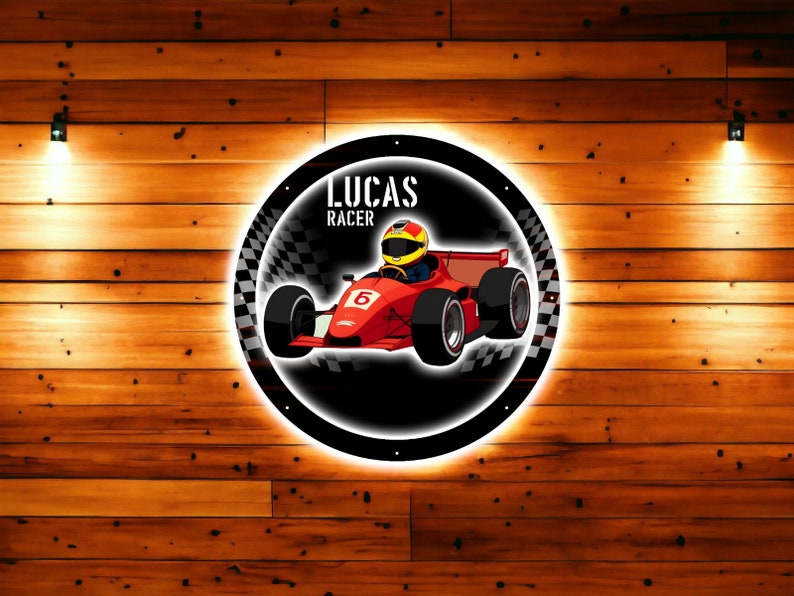 Personalized Race Car Night Light, Race Car Gift, Drag Racing ...