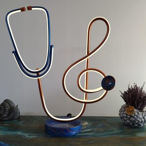 Custom Modern Lamp With Special Stethoscope & G Clef Sign, Decorative ...