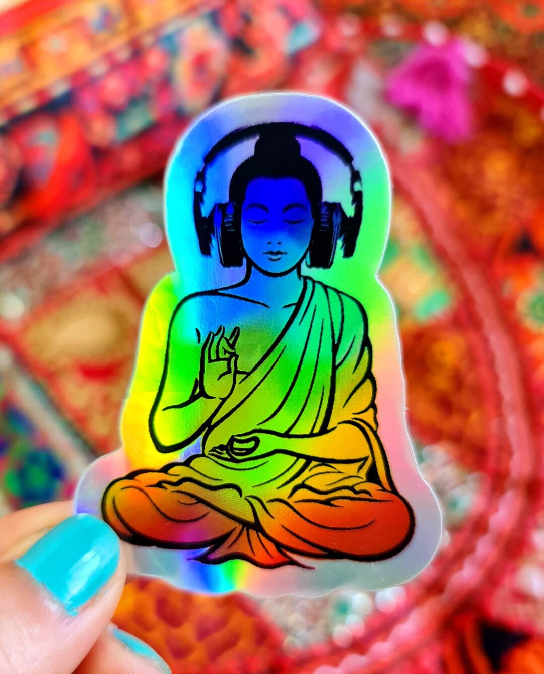 BUDA HOLOGRAPHIC STICKER - Etsy