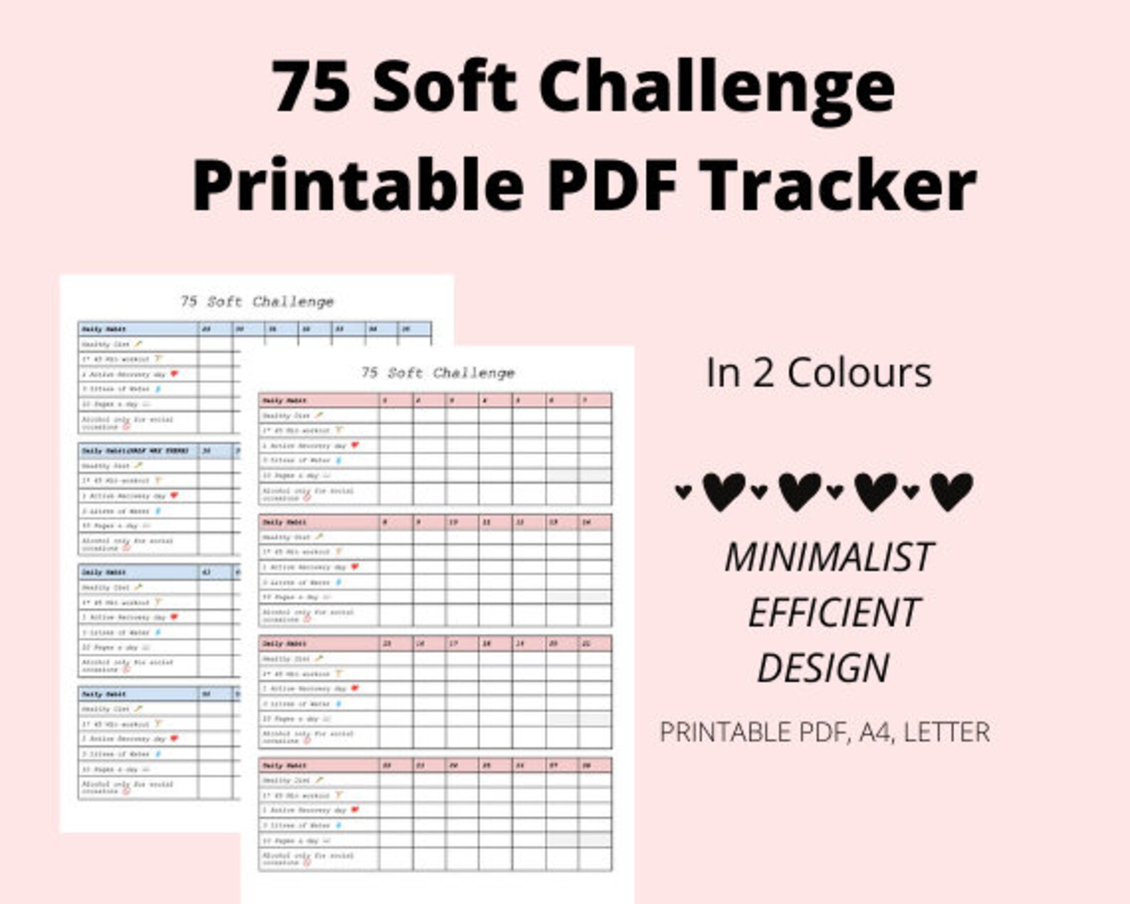 75 Soft Challenge Tracker PDF instant Download - Etsy Canada