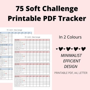 2024 75 Soft Challenge Tracker PDF instant Download - Etsy