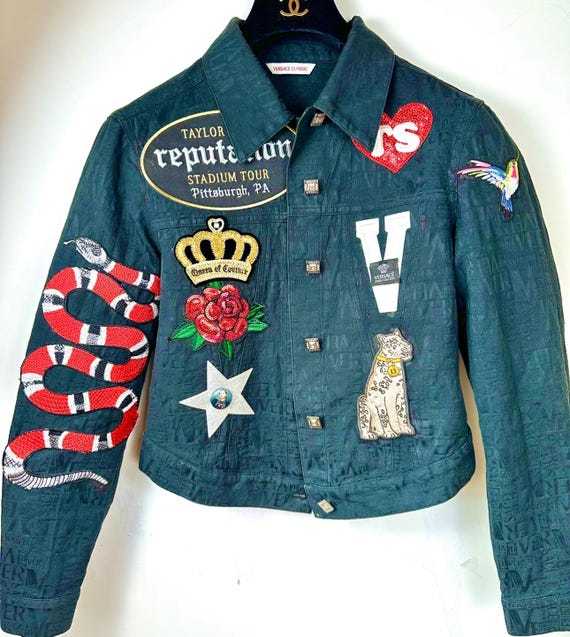 Versace Taylor Swift Reputation Receipt Patch Snake D… - Gem