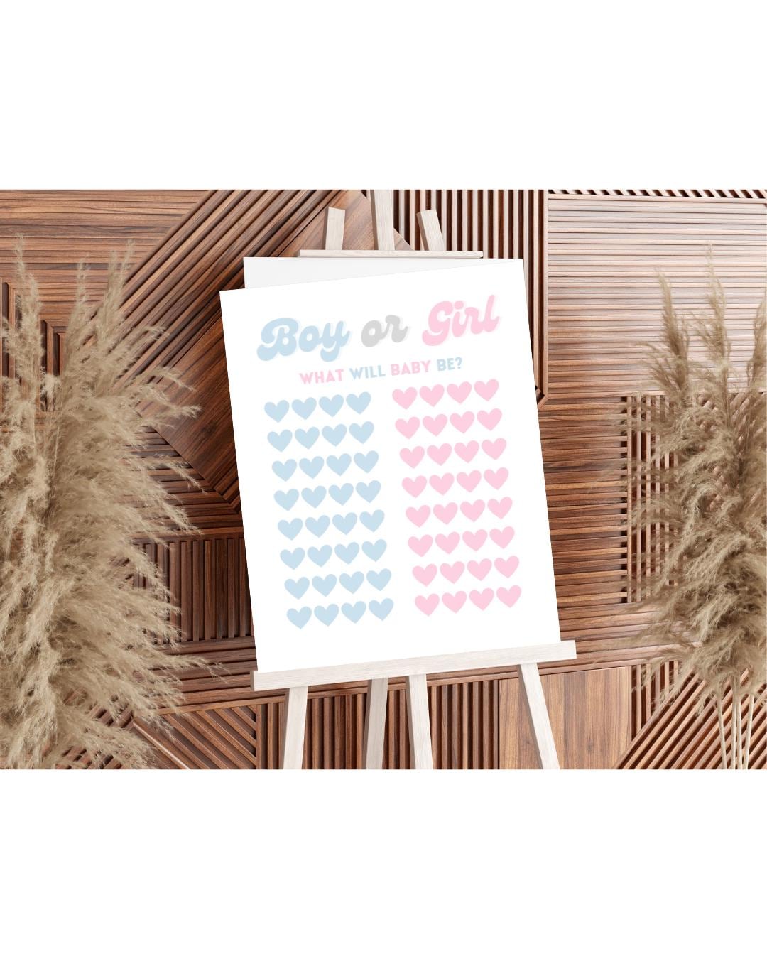 Boy or Girl What Will Baby Be, Sign Your Guess Gender Reveal Sign, Baby ...