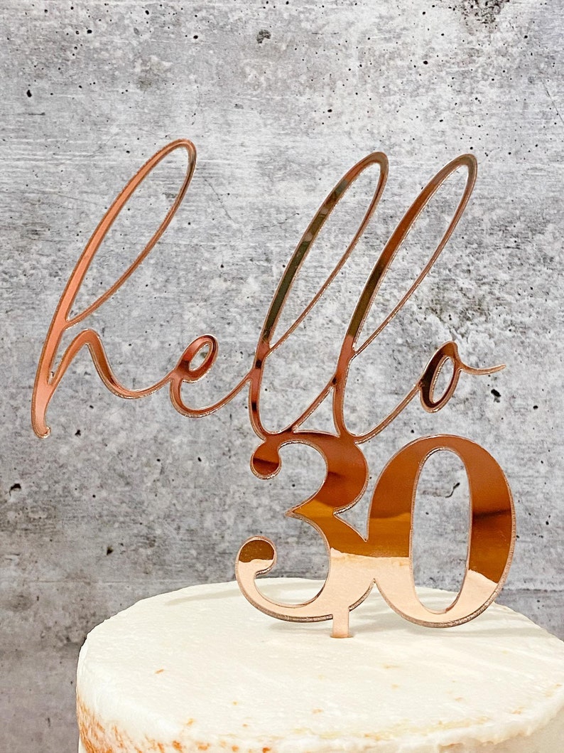 Thirty Cake Topper Birthday Personalized 30 Cake Topper - Etsy