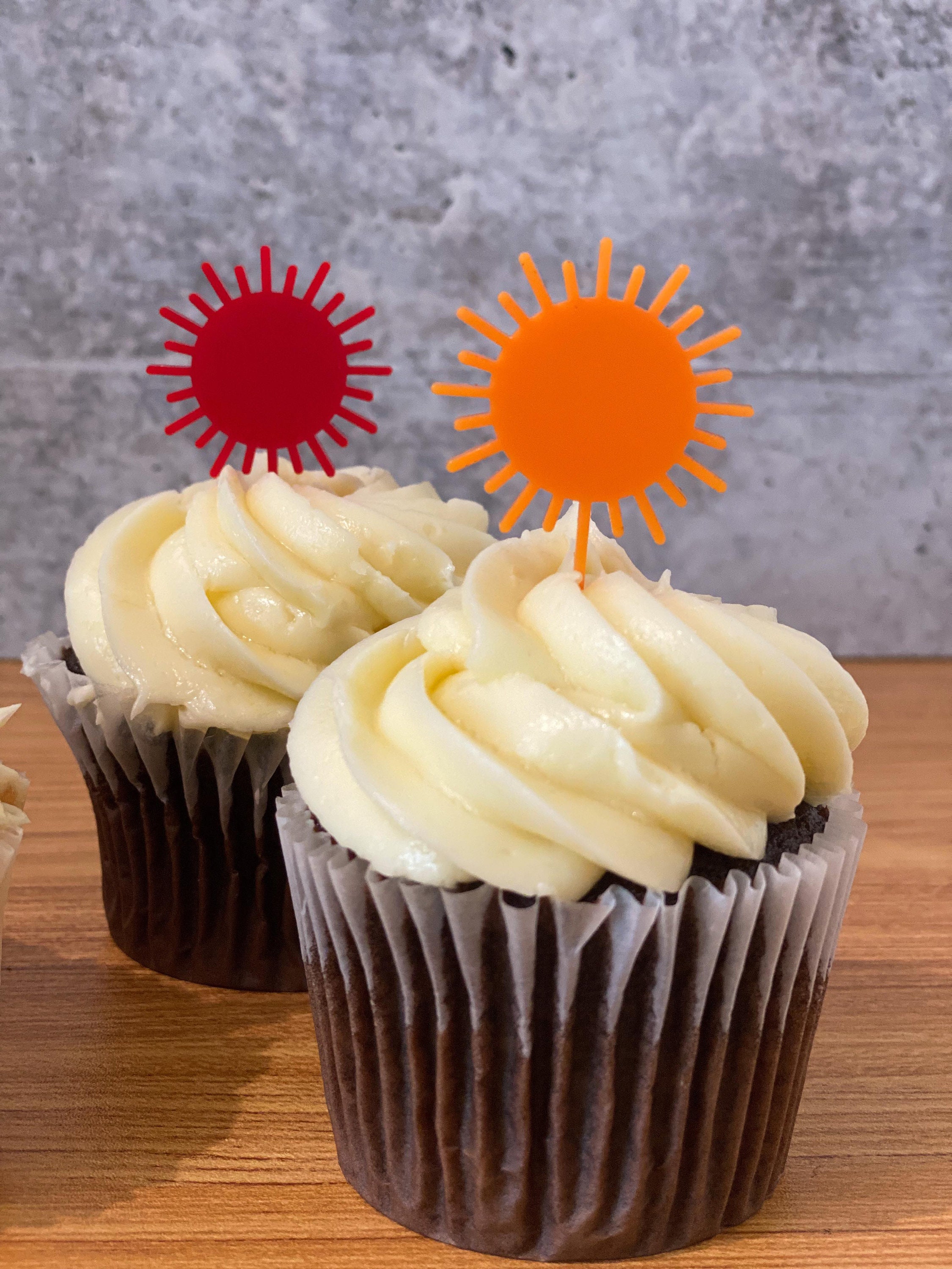 Sun Cupcake Toppers, Boho Cupcake Topper, Here Comes the Sun, First ...
