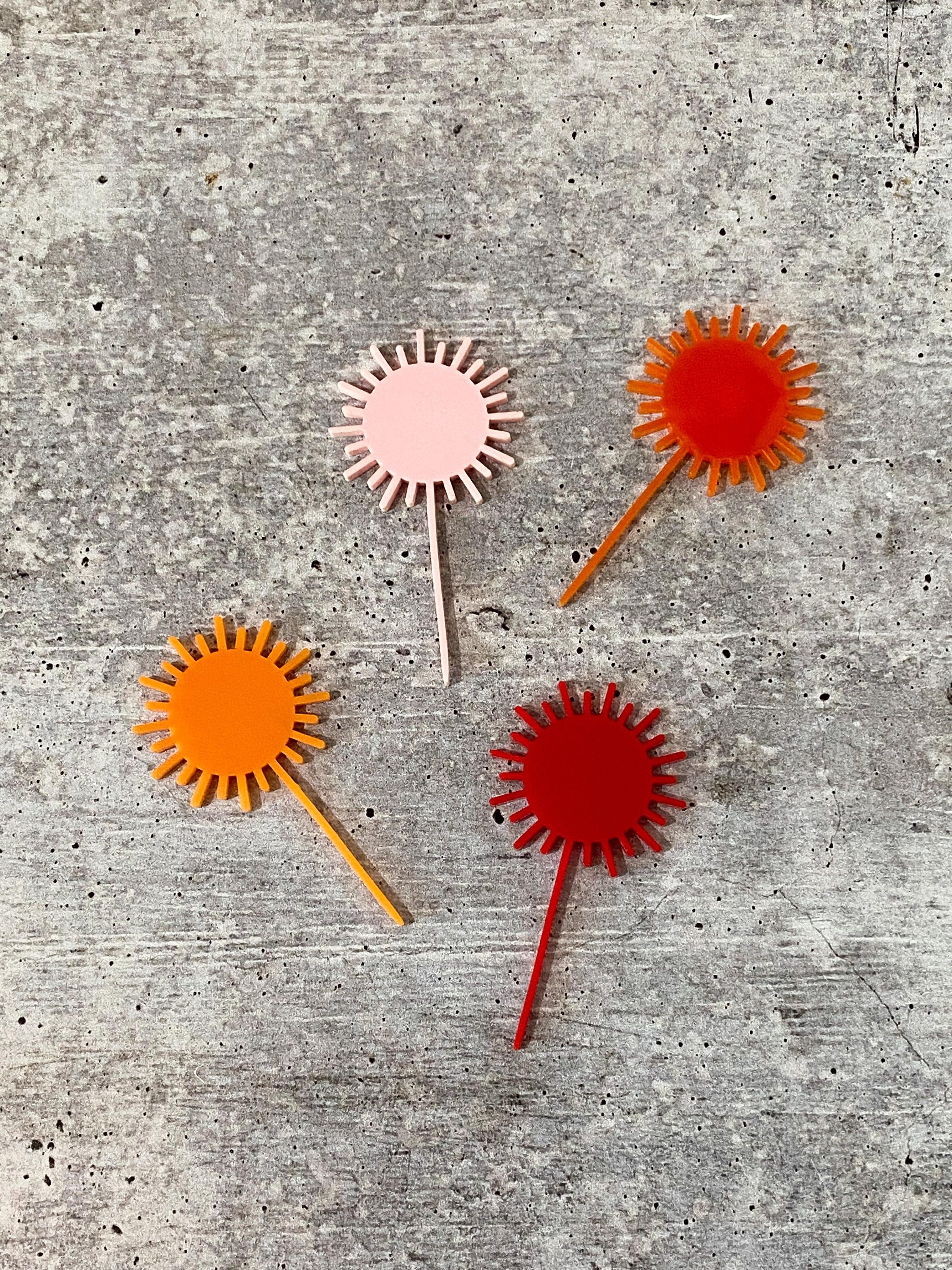 Sun Cupcake Toppers Boho Cupcake Topper Here Comes the Sun - Etsy