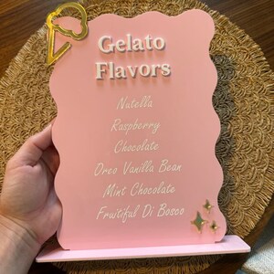 Ice Cream Sign, Acrylic Ice Cream Menu, Ice Cream Menu, Ice Cream Cone ...