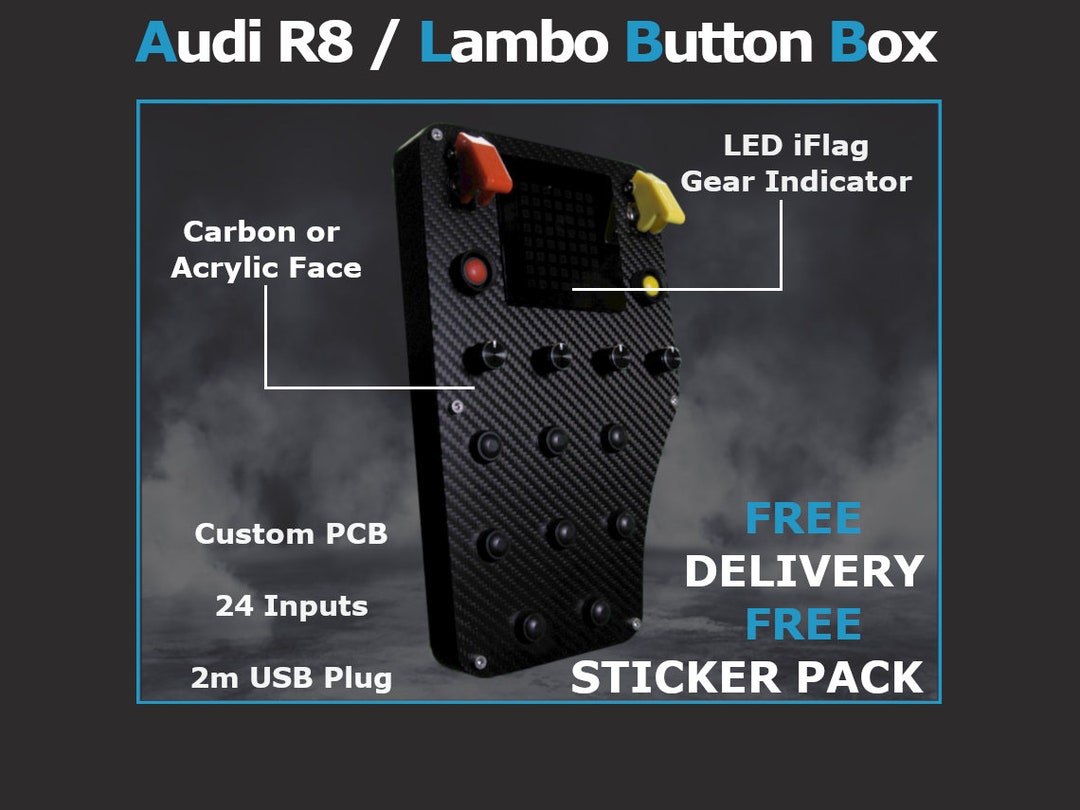Audi R8, Lamborghini Huracan Button Box - Iflag - Gear Indicator - FREE ...