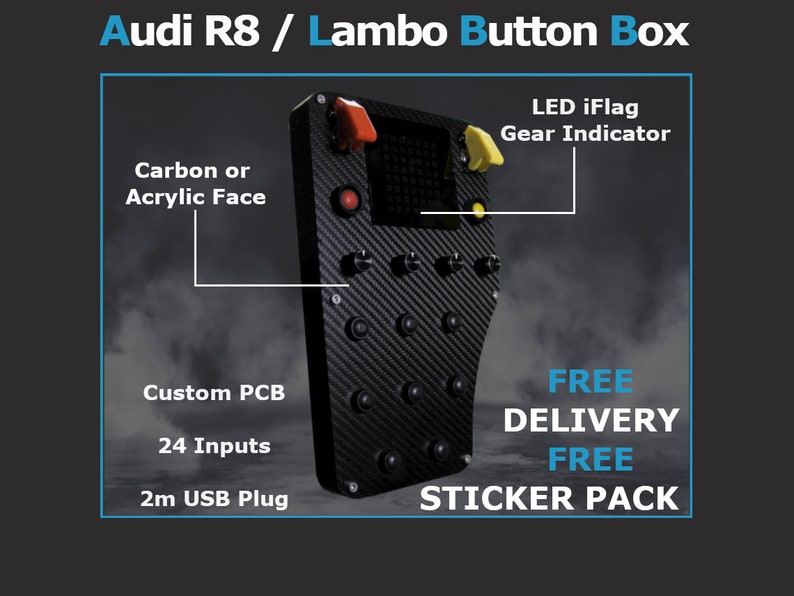 Audi R8, Lamborghini Huracan Button Box - Iflag - Gear Indicator - FREE ...