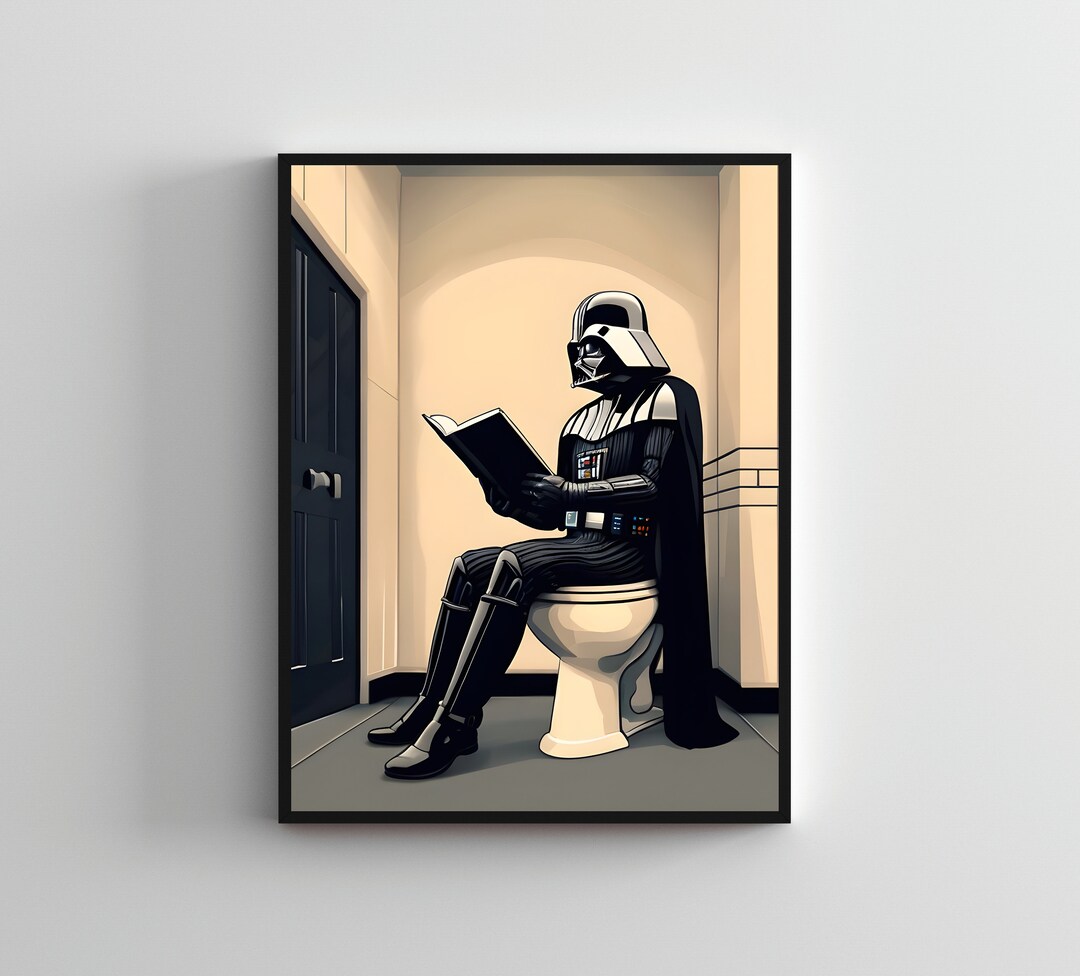 Creative SERIES #41, Star Wars Art Prints, Printable Toilet Art, Darth Vader Print, Funny Wall ...