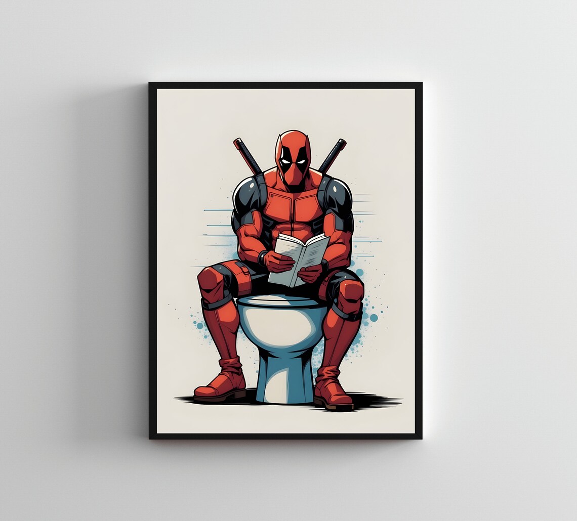 Creative SERIES #14, Superhero Art Work, Superhero Wall Art, Deadpool ...