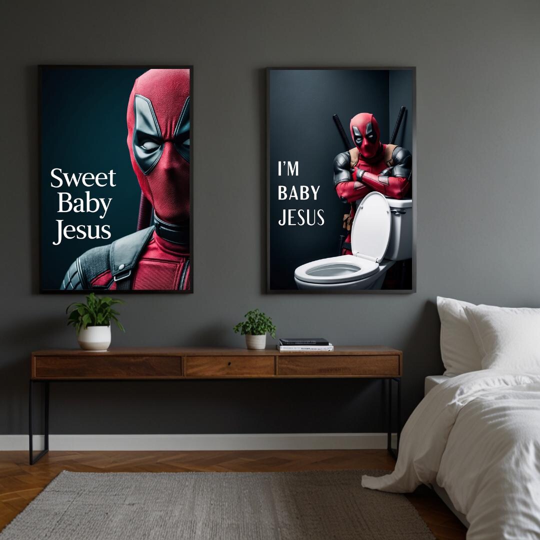Wall Art Set SERIES 01, Deadpool Posters, Superhero Wall Art, Deadpool ...