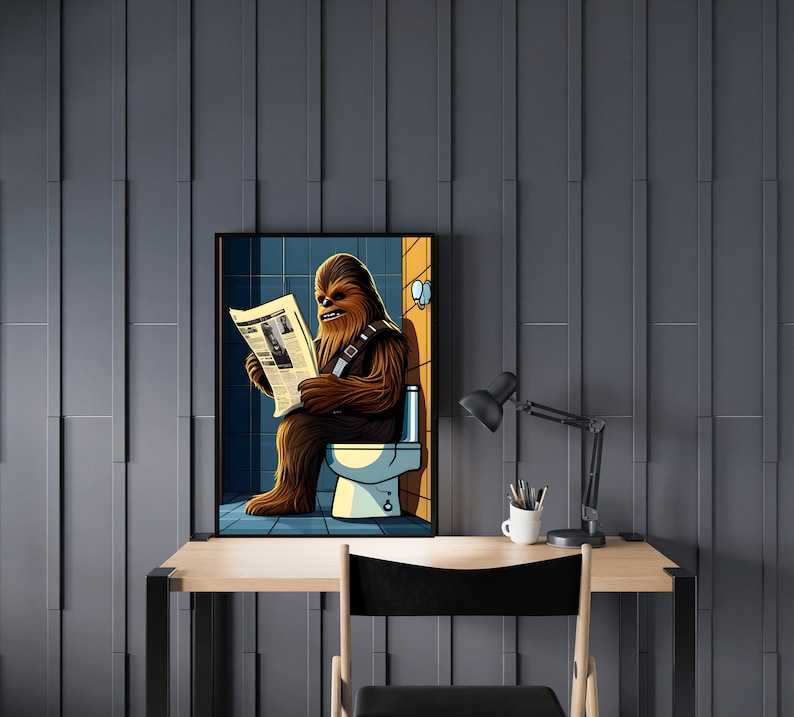 Creative SERIES #29, Starwars Wall Poster, Chewbacca Art, Chewbacca ...