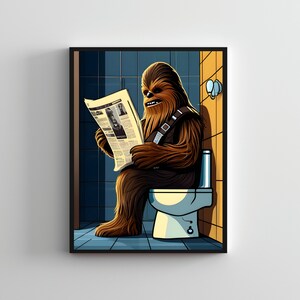 Creative SERIES #29, Starwars Wall Poster, Chewbacca Art, Chewbacca ...