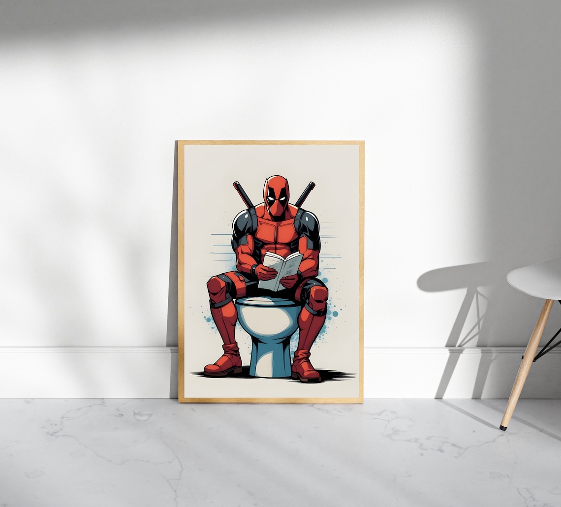 Creative SERIES #14, Superhero Art Work, Superhero Wall Art, Deadpool ...