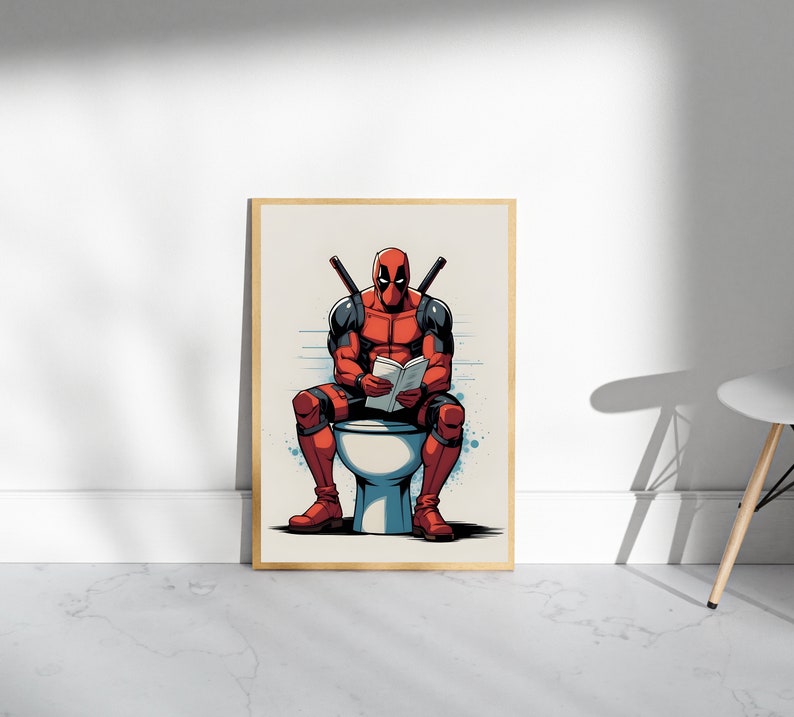 Creative SERIES #14, Superhero Art Work, Superhero Wall Art, Deadpool ...