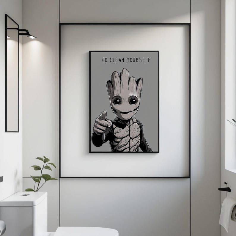 Wall Art Set SERIES #10, 6 Starwars Posters, Starwars Bathroom Art Set ...