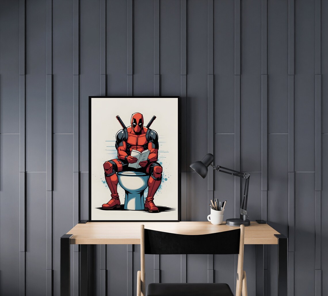 Creative SERIES #14, Superhero Art Work, Superhero Wall Art, Deadpool ...