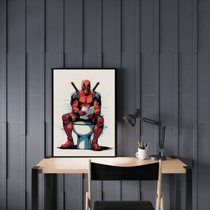 Creative SERIES #14, Superhero Art Work, Superhero Wall Art, Deadpool ...