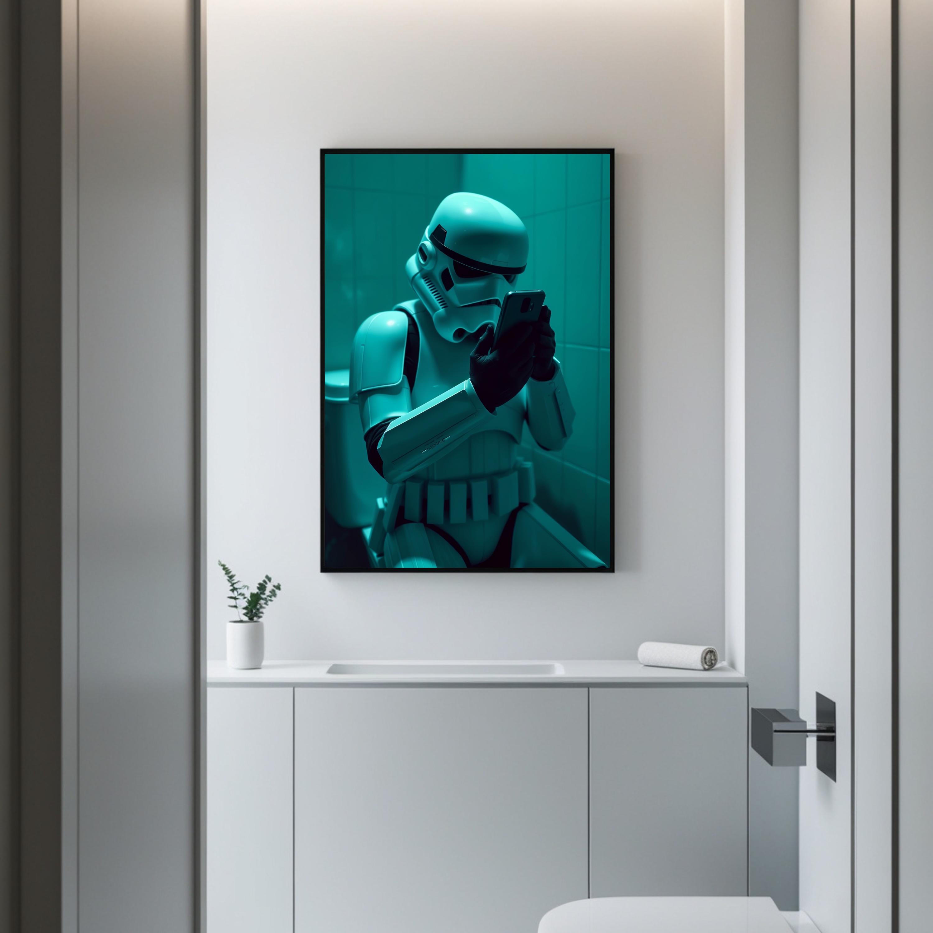 Funny Stormtrooper Toilet Art: Star Wars Bathroom Print (digital ...